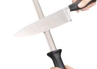 China Whetstone Knife Sharpener Diamond Steel Sharpening Rod With ABS Handle For Professional Kitchen Tool for sale