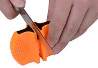China Mini Pocket Orange Tungsten Carbide Knife Sharpener For Outdoor Sport Metal Knife for sale