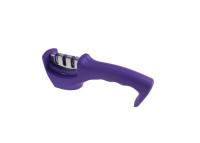 China Utility High Grade Purple 3 Stage Knife Sharpener With Rubber Printing for sale