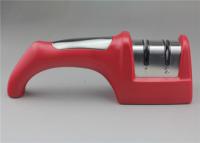 China Red Home Ceramic Knife Sharpener With Comfortable Handle 205 * 65 * 52mm Size for sale