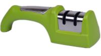 China Portable Stainless Steel Handle Knife Sharpener With Diamond , Ceramic Wheel for sale