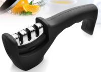 China 3 Stage Kitchen Knife Sharpener System for Knife Black Color 205*50*70MM for sale