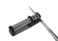 China Manual 2 Stage Knife Sharpener Tungsten Steel And Cermaic Sharpening Rods for sale