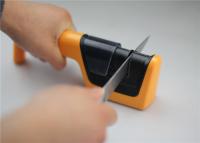 China 2 Stage Black Manual Knife Sharpener Fine And Coarse ABS Handle For Gifts for sale