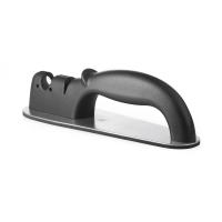 China Black Ceramic Wheels Two Step Knife Sharpener Non - Skid Feet For Promotion Gift for sale