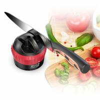 China Mini Kitchen Knife Sharpener Customized Logo Lightweight With Suction Pad for sale
