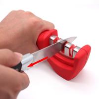 China 3 Stage Portable Kitchen Knife Sharpener / Ceramic Knife Sharpener 205*50*70mm for sale