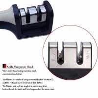 China Home Use 2 Stages Handed Metal Kitchen Utensils Knife Sharpener First Use for sale