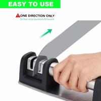 China Easy Manual Ceramic And Tungsten Premium Quality Stainless Steel Knife Sharpener For Dull Straight And Serrated Knives for sale