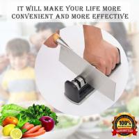 China Easy Manual Ceramic And Tungsten Premium Quality Stainless Steel Knife Sharpener For Dull Straight And Serrated Knives for sale