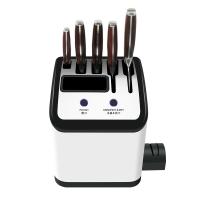 China Plastic Single Dry Electric UV Smart Magnetic Knife Holder With Sharpener for sale