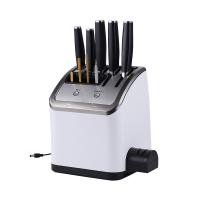 China Plastic Single Dry Electric UV Smart Magnetic Knife Holder With Sharpener for sale