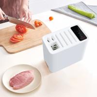 China Kitchen Dry UV Disinfecting Electric Knife Holder Block With Sharpener for sale