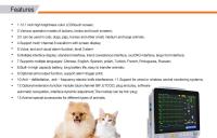 China VE12 12.1 Inch Portable Veterinary Monitor Ecg Monitor Yonker 2 Hour 3 Level Audio/visual Alarm Veterinary Monitoring Instrument for sale