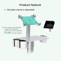 China Yonker High Quality Medical Tablet Trolley Hospital Portable Ultrasound Trolley Cart Medical Trolley Stand for sale