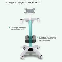 China Yonker High Quality Medical Tablet Trolley Hospital Portable Ultrasound Trolley Cart Medical Trolley Stand for sale