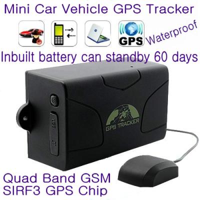 China GPS104 Waterproof Car Taxi Truck Vehicle GPS SMS GPRS Tracker Support 60-day Long Standby for sale
