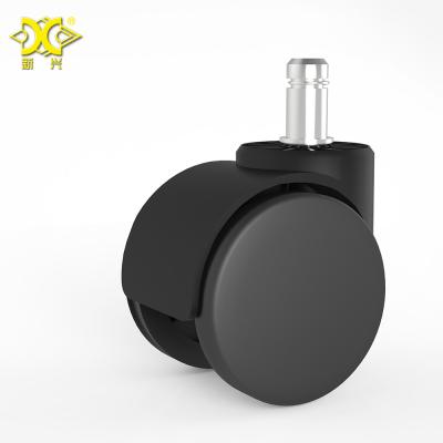 China American Hot Selling 2 Inch PU Twin Wheel, 40kgs Load Capacity Stem Swivel Caster Wheels For Office Chair for sale