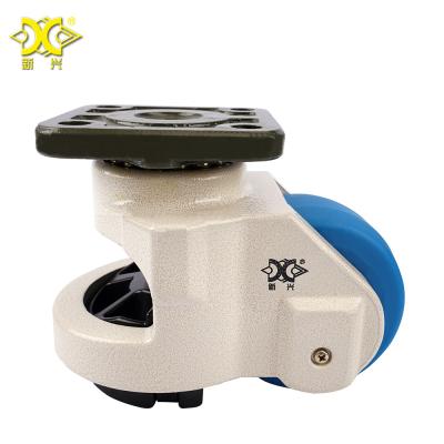 China Auto Equipments 4 Inch Heavy Duty Nylon Swivel 1500KG Adjustable Footmaster Height Leveling Casters for sale