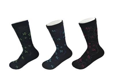 China Eco - Friendly Black Diabetic Friendly Socks With Anti - Bacterial Materials for sale