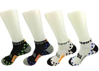 China Black Adult Anti Slip Nylon Running Socks 144 Needle 70% Nylon Cotton Blend for sale