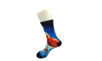 China Custom Size Anti-Bacterial Knitted 3D Printed Socks Unisex Adult Organic Cotton 1 Pair for sale