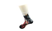 China Blue / Green Knitted Unisex 3D Printed Socks With Sweat Absorbent Materials for sale
