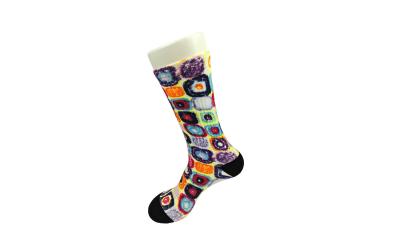 China Unisex 3D Printed Socks Antibacterial Fabric 61% Polyester 25% Spandex Custom Logo OEM for sale