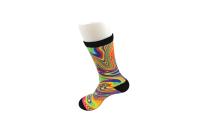 China Unisex 3D Printed Socks Antibacterial Fabric 61% Polyester 25% Spandex Custom Logo OEM for sale