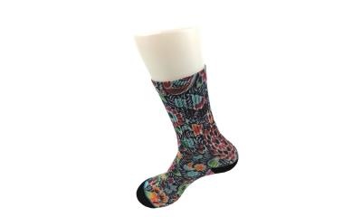 China Odor Resistant Long Printed Socks , Blue Unisex Adults Novelty Ankle Socks for sale