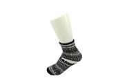 China Color Stripes Anti Foul Mens Printed Socks 61% Polyester 25% Spandex Long White Gloss Fiber for sale