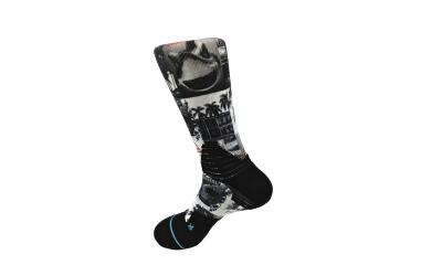 China Custom 3D Printed Quick Dry Socks Spandex Nylon Anti Slip One Size Fits All for sale