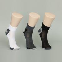 China Elastane Black Athletic Ankle Socks With Anti - Foul / Sweat - Absorbent Material for sale