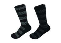 China Black Stripes Diabetic Compression Socks , Snagging Resistance Diabetic Socks For Men for sale