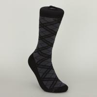 China Custom Cotton Dress Socks for Men 75% Cotton 23% Spandex 168 Needle Blue Black for sale