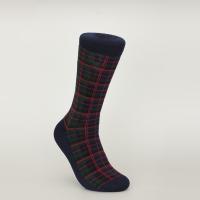 China Anti Bacterial Mens Dress Socks 75% Cotton 23% Spandex Black Cool Acrylic Summer Socks for sale