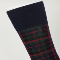 China Anti Bacterial Mens Dress Socks 75% Cotton 23% Spandex Black Cool Acrylic Summer Socks for sale