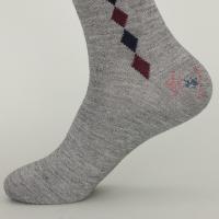 China Organic Cotton Nylon Mens Argyle Dress Socks Custom Size 168 Needle 75% Cotton for sale