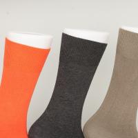 China Orange Bamboo Fiber Cotton Dress Socks 168 Needle Anti Bacterial Elastane Men for sale