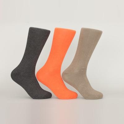 China Orange Bamboo Fiber Cotton Dress Socks 168 Needle Anti Bacterial Elastane Men for sale