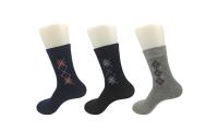 China Grey Cashmere Mens Striped Dress Socks 168 Needle Cotton Spandex Custom Size OEM Athletic Socks for sale