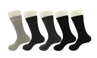 China Grey Cashmere Mens Striped Dress Socks 168 Needle Cotton Spandex Custom Size OEM Athletic Socks for sale
