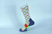 China Custom Elastane Coolmax Polyester Athletic Basketball Socks Anti-Bacterial 64% Nylon 20% Spandex for sale