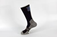 China Anti Slip Under Armor Basketball Socks 64% Nylon 20% Spandex Black Custom Size for sale