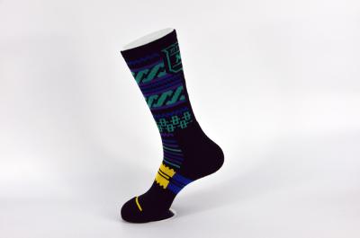 China Custom Anti-Bacterial Anti-Slip Basketball Socks 64 Nylon 20 Elastane Quick Dry for sale