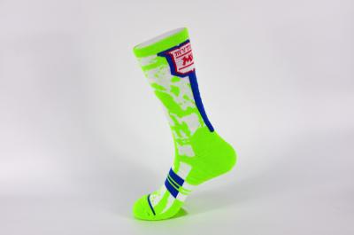 China Custom Breathable Long Basketball Socks 64% Nylon 20% Spandex OEM ODM for sale