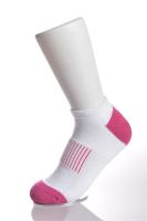 China Make To Order Pink Nylon Running Socks With Cotton / Spandex / Elastane Materials for sale