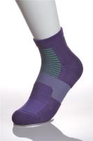 China Anti-Foul Breathable Black Nylon Running Socks Custom Size 70% Nylon 14% Spandex for sale