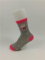 China Elastane Knitted Anti Slip Kids Cotton Socks Colored Patterns Custom Made Size for sale