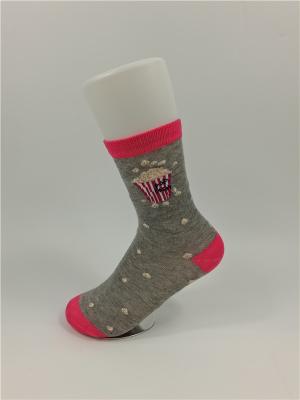 China Elastane Knitted Anti Slip Kids Cotton Socks Colored Patterns Custom Made Size for sale